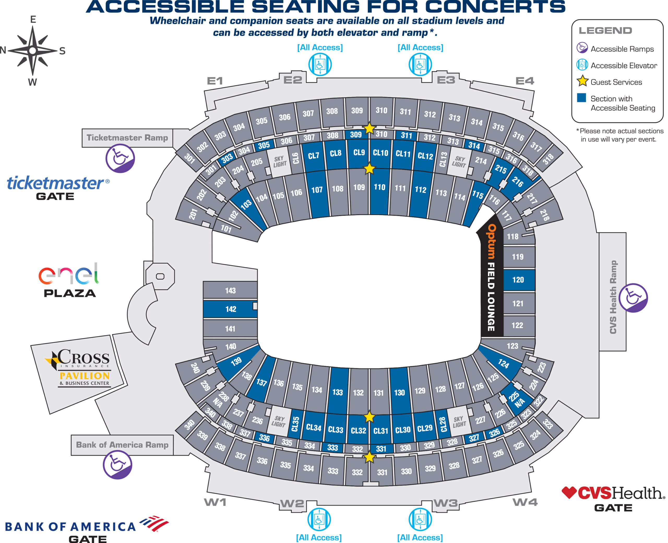 Gillette Stadium Seating Chart For Concerts | Cabinets Matttroy