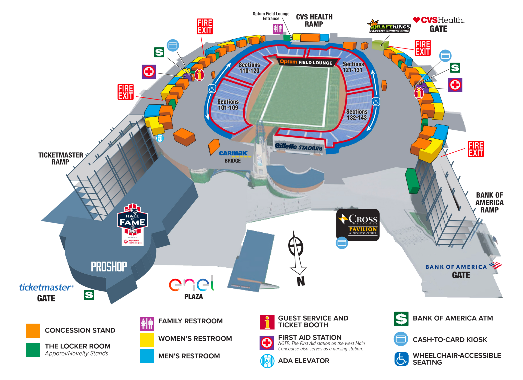 Seating Charts - Gillette Stadium
