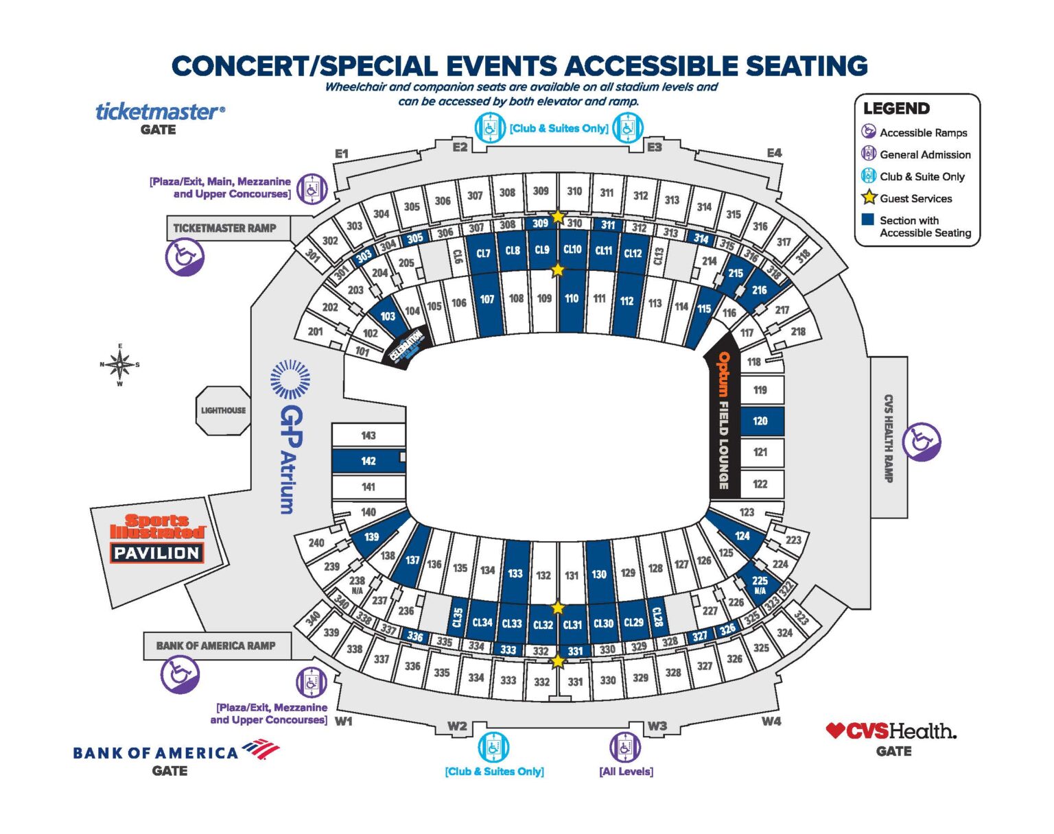 ADA Concerts Seating - Gillette Stadium